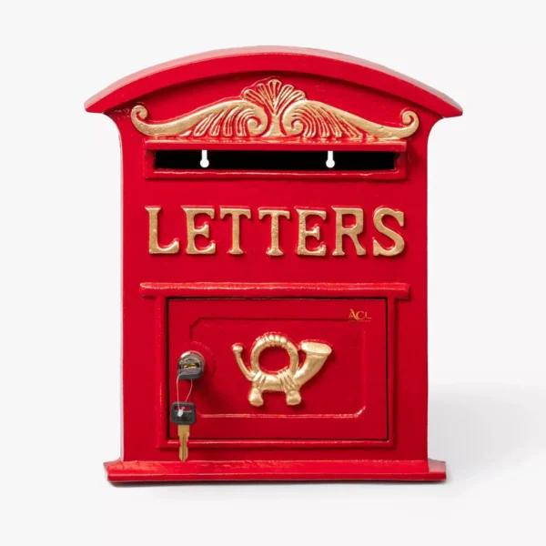 Red Post Box Wall Mounted Simple Design Mailbox in LetterDesign – S.B ...